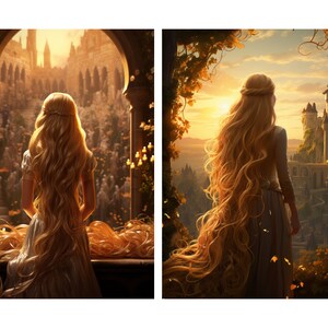 Rapunzel Printable Papers | Fairytale Journaling Cards (digital ...