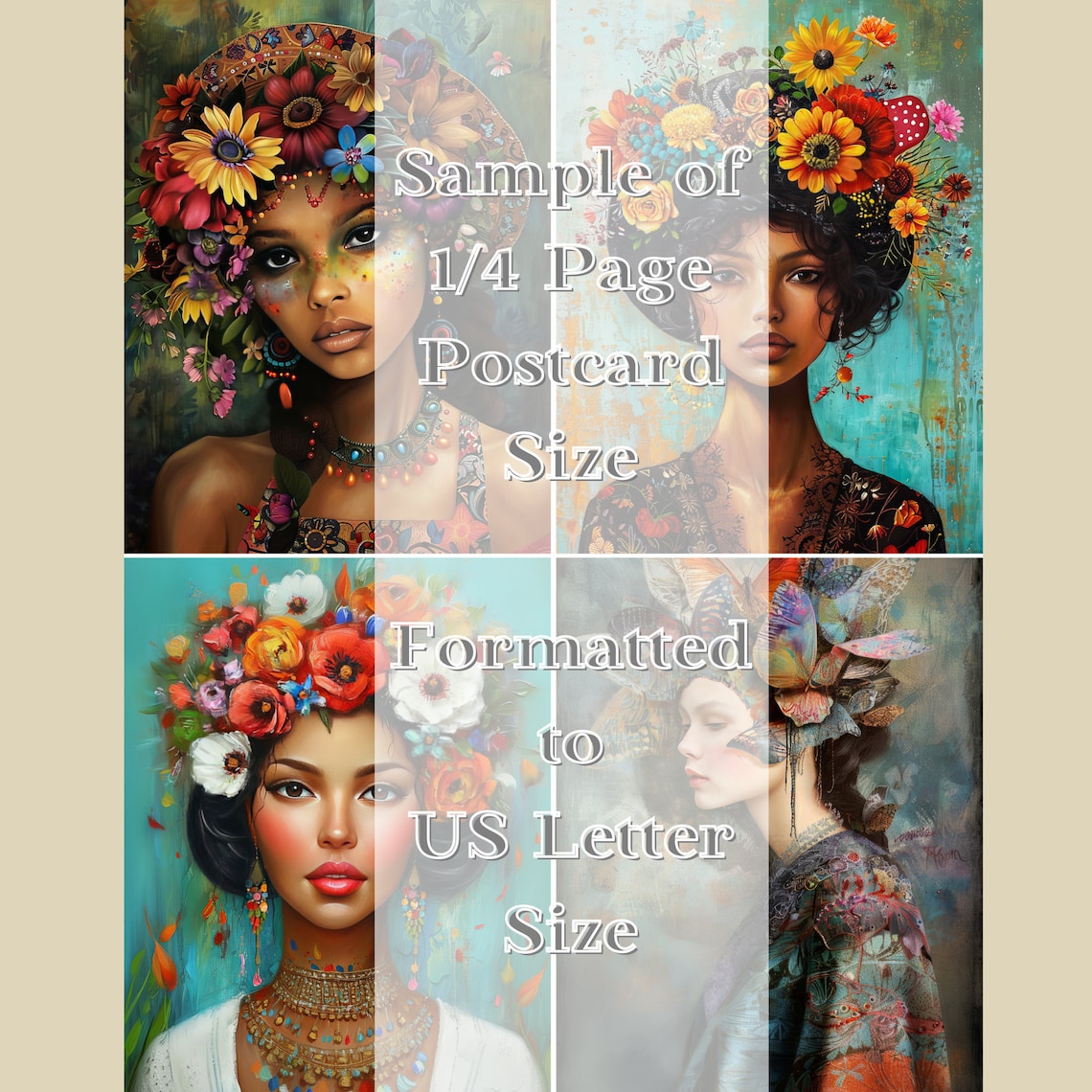 Earth Goddesses Journaling Papers | Printable ATC Cards (digital ...