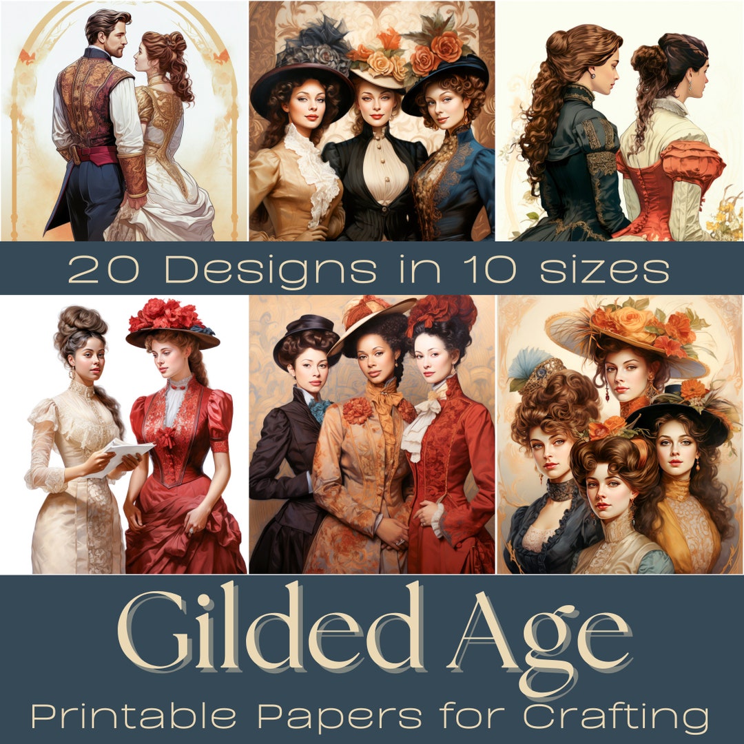 GILDED AGE | Victorian Journaling Papers, ATC Cards, Vintage Journal ...