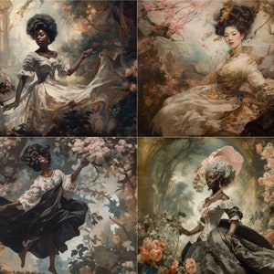 ROCOCO HORIZONTAL Portraits | Journaling Papers, Junk Journal ...