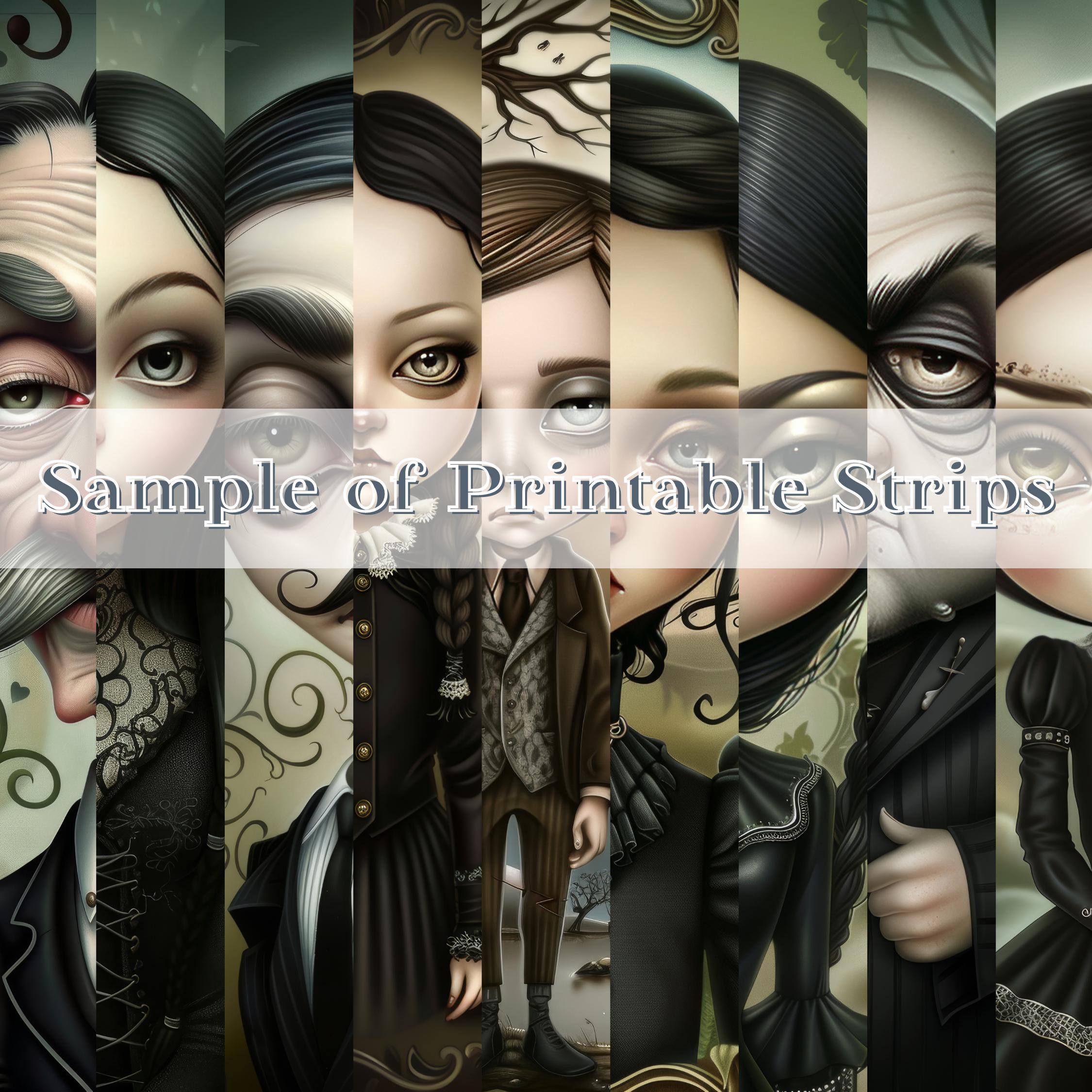 Gothic Halloween Art | Freaky Families Portrait Journaling Papers ...