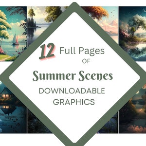 Summer Scenes Journaling Cards, ATC, Ephemera (digital Download) - Etsy