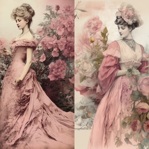 PRETTY in PINK Set 2 | Journaling Papers, ATC Cards, Printable ...