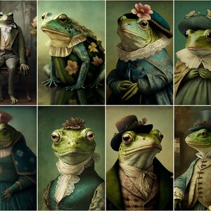 FANCY FROGS SET | Journaling Papers, Digital Paper, Printable Journaling Cards, Digital Download ...