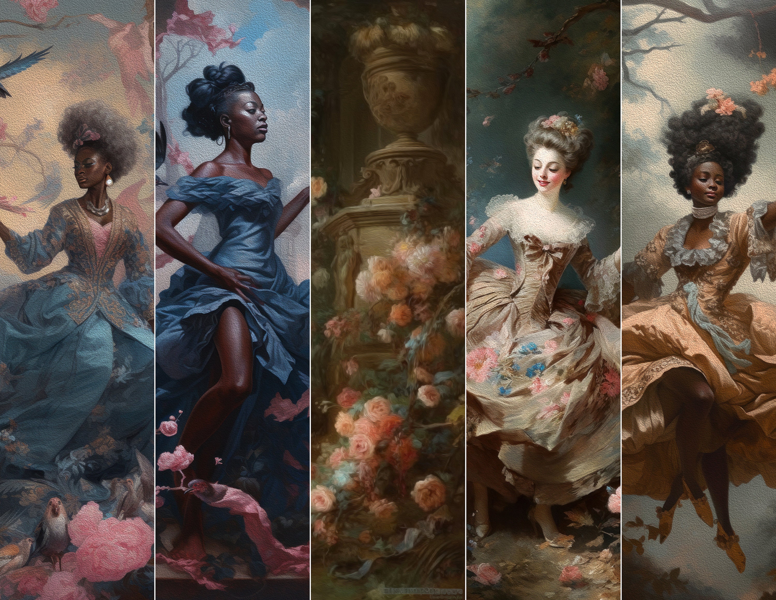 Rococo Portrait Ephemera | Printable Journaling Cards (digital Download ...