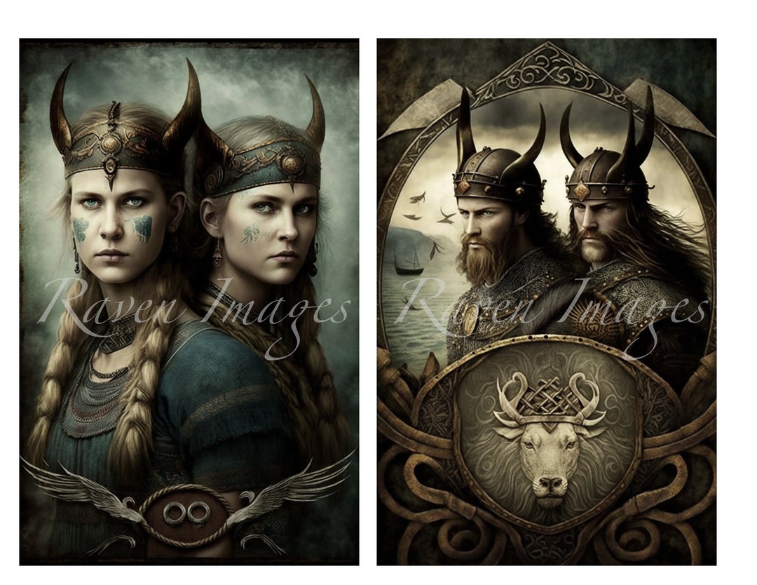 VIKING PRINTABLE Journaling Papers ATC Cards Digital Paper - Etsy