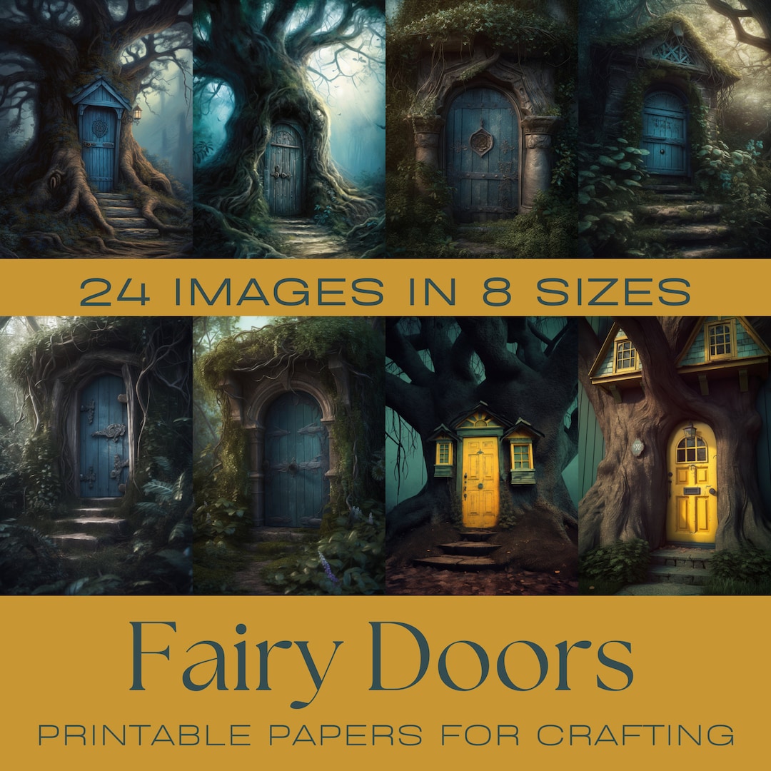 Fairy Doors Journaling Papers | Printable ATC Cards (digital Download ...