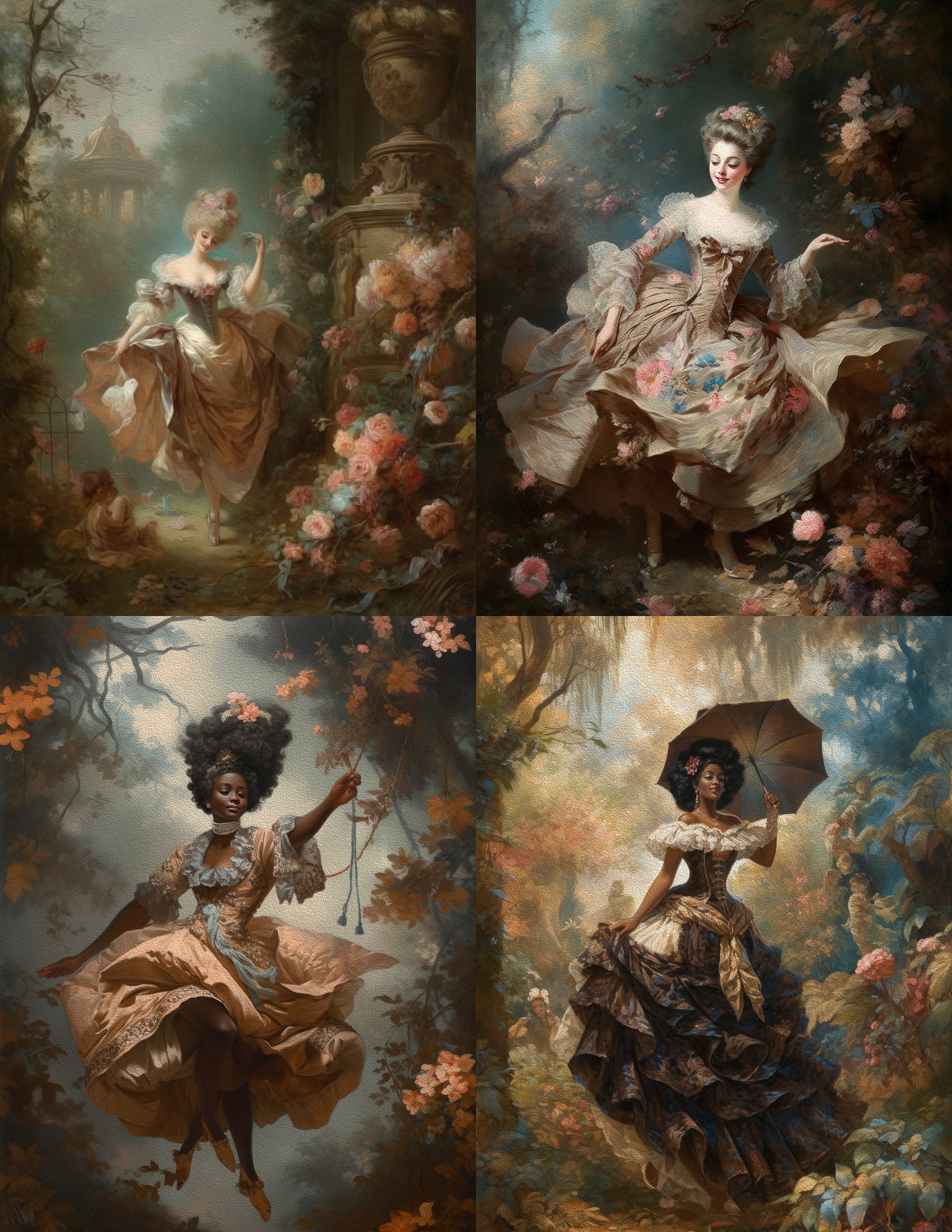 ROCOCO STYLE Portraits | Journaling Papers, ATC Card, Crafting Papers ...