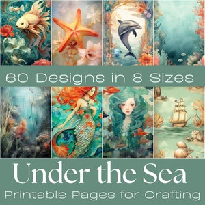 UNDER THE SEA | Ocean Scenes, Instant Download, Digital Paper ...
