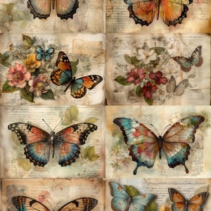 BUTTERFLY EPHEMERA | Journaling Papers, Digital Paper, Printable ...