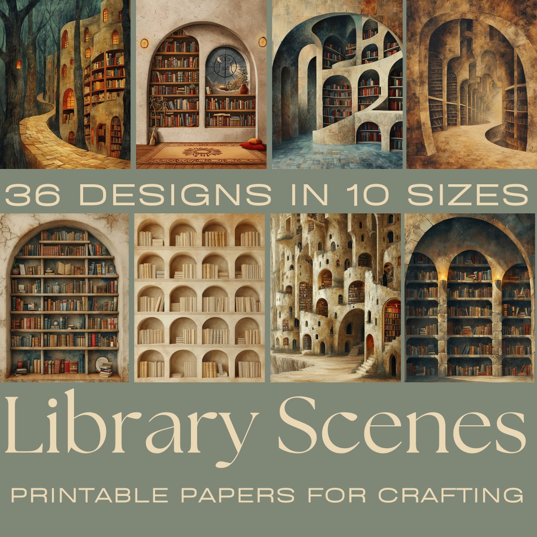 LIBRARY SCENES | Add-on Reading Dolls Available, Whimsical Junk Journal ...