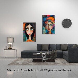 12 ABSTRACT WOMEN Printable Designs for Print or Digital Use, Wall Art ...