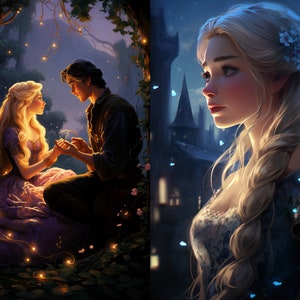 Rapunzel Printable Papers | Fairytale Journaling Cards (digital ...