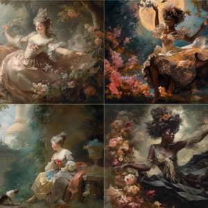 ROCOCO HORIZONTAL Portraits | Journaling Papers, Junk Journal ...