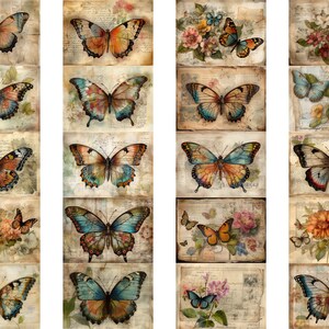 BUTTERFLY EPHEMERA | Journaling Papers, Digital Paper, Printable ...