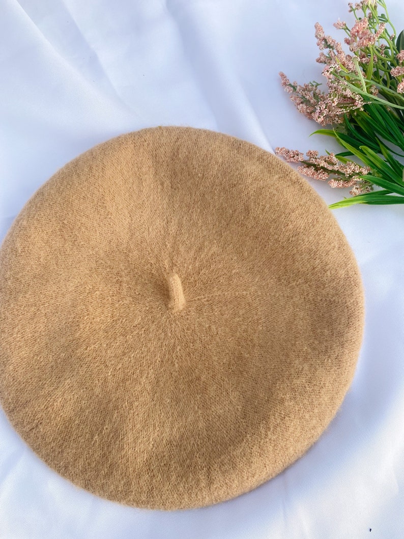 Flower Embroidered Beret, Hand Embroidered Beret, French Style Beret ...