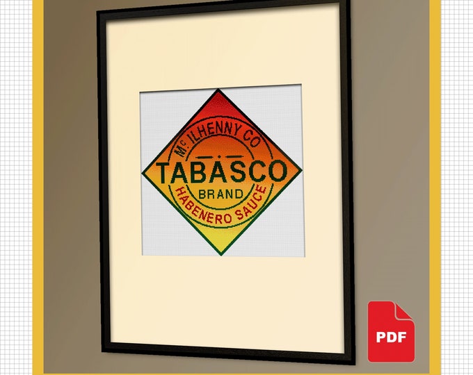 Tabasco Habanero - Cross Stitch Pattern - Cross Stitch PDF Download ...