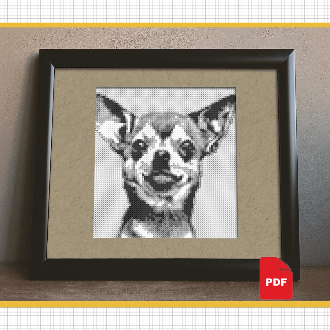 Chihuahua - Cross Stitch Pattern - Cross Stitch PDF Download - Modern ...