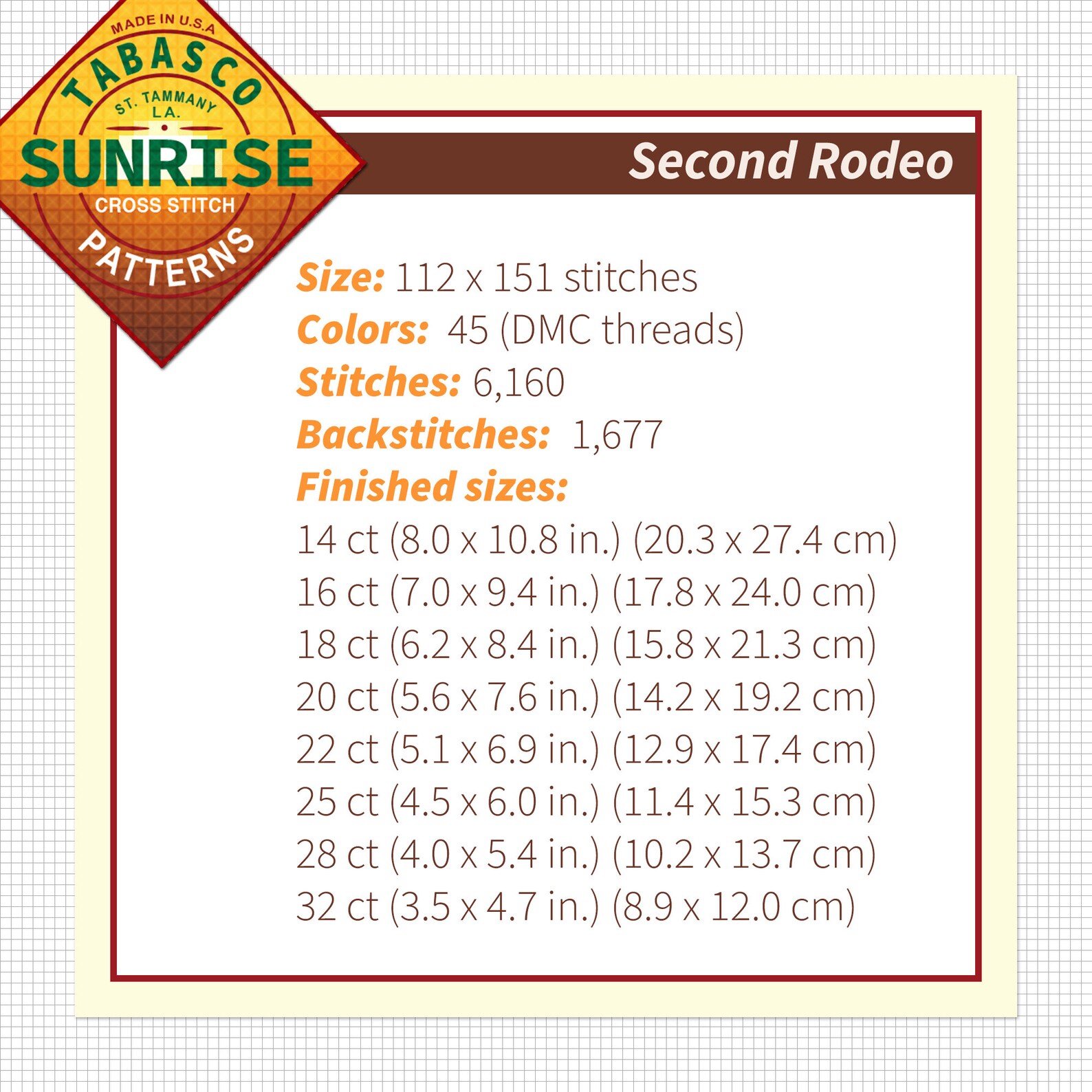 Don't Worry This is My Second Rodeo- Cross Stitch Pattern - Cross ...