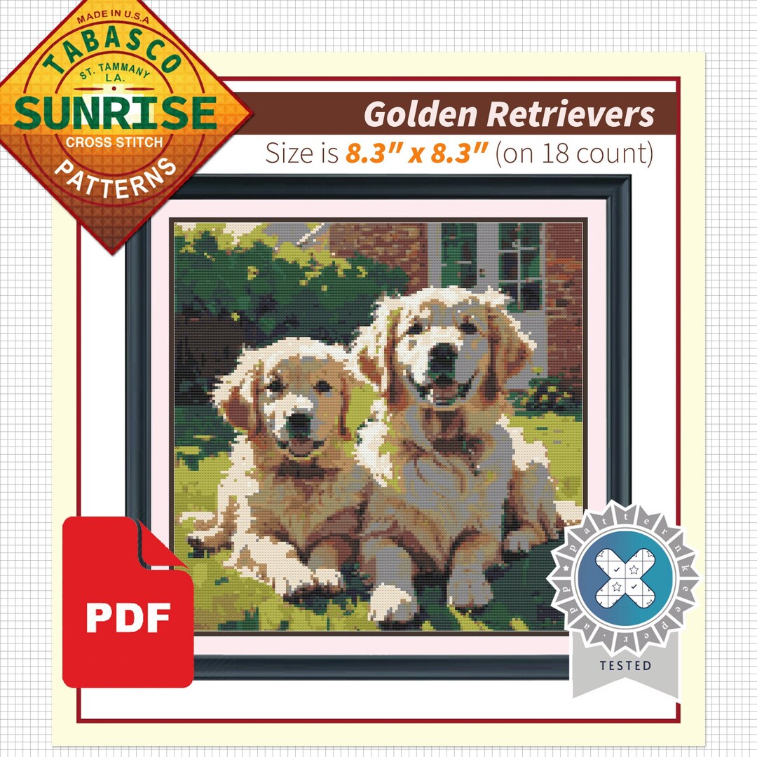 Golden Duo - Cross Stitch Pattern - Cross Stitch PDF and Pattern Keeper ...