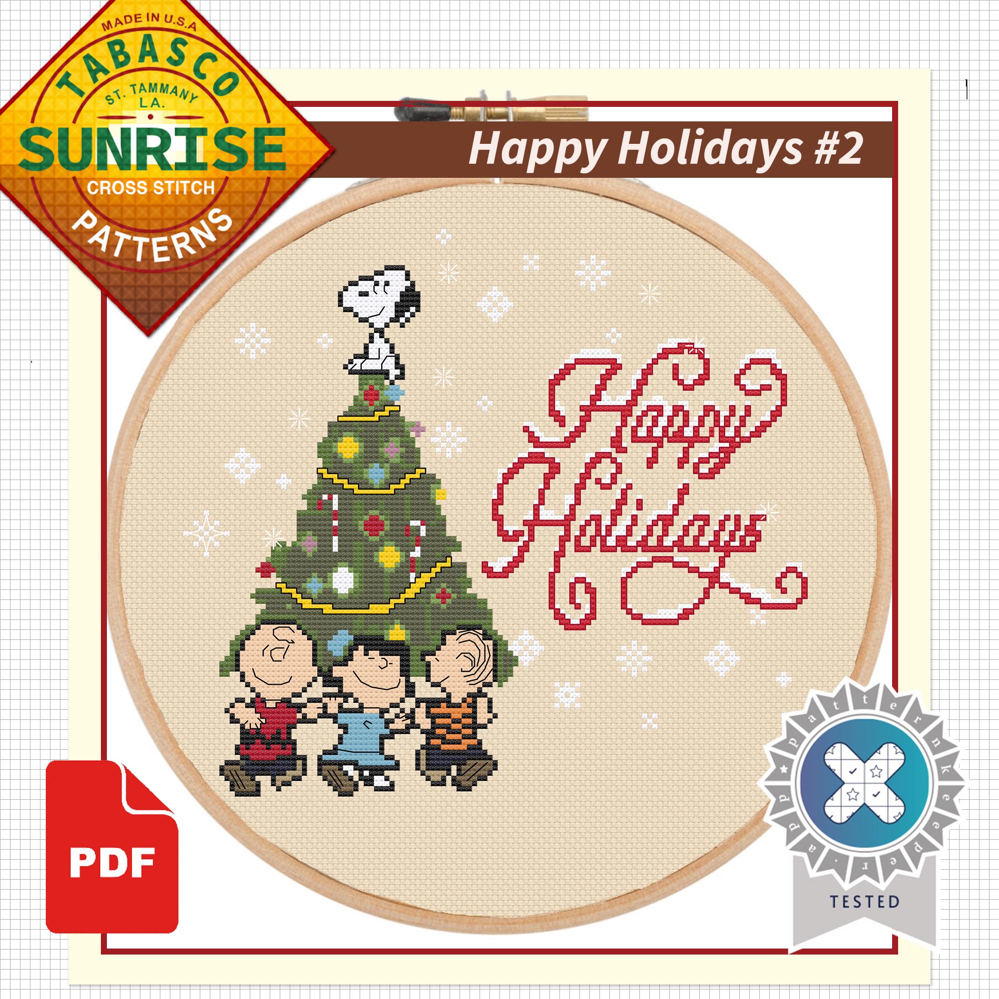 Comic Happy Holidays | Linus Schroeder and Friends in Front of a ...