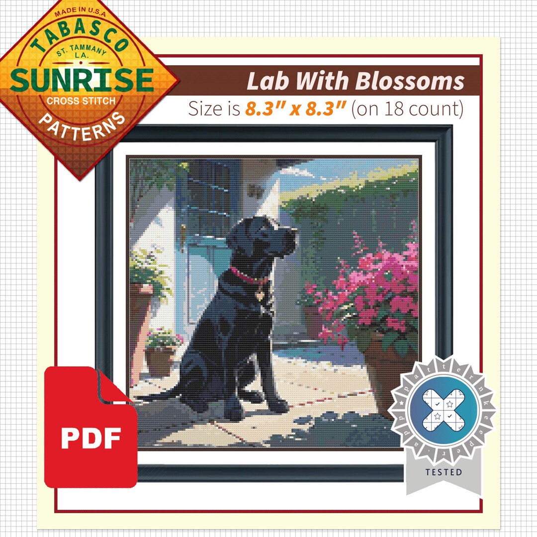 Black Lab - Cross Stitch Pattern - Cross Stitch PDF and Pattern Keeper ...