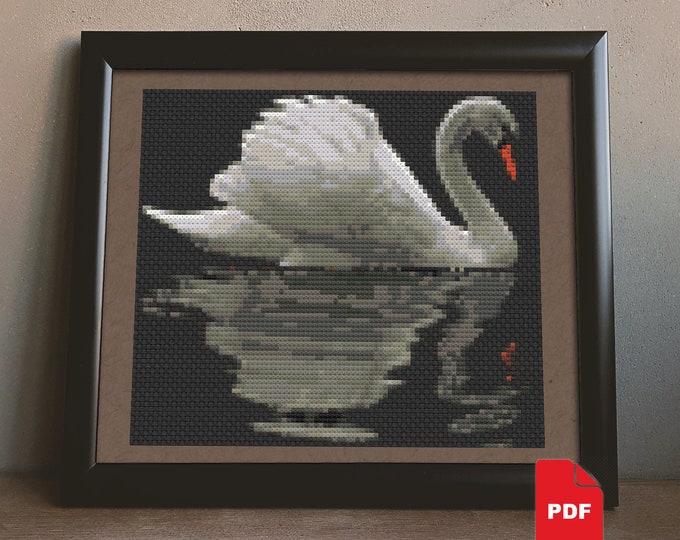 Swan Cross Stitch Pattern Cross Stitch PDF Download - Etsy