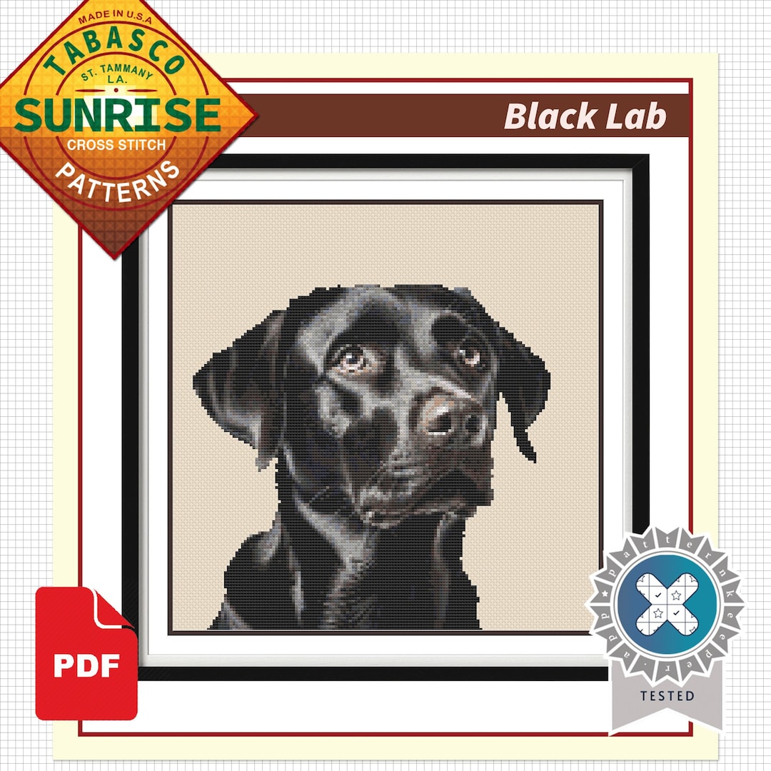Black Lab - Cross Stitch Pattern - Cross Stitch PDF and Pattern Keeper ...