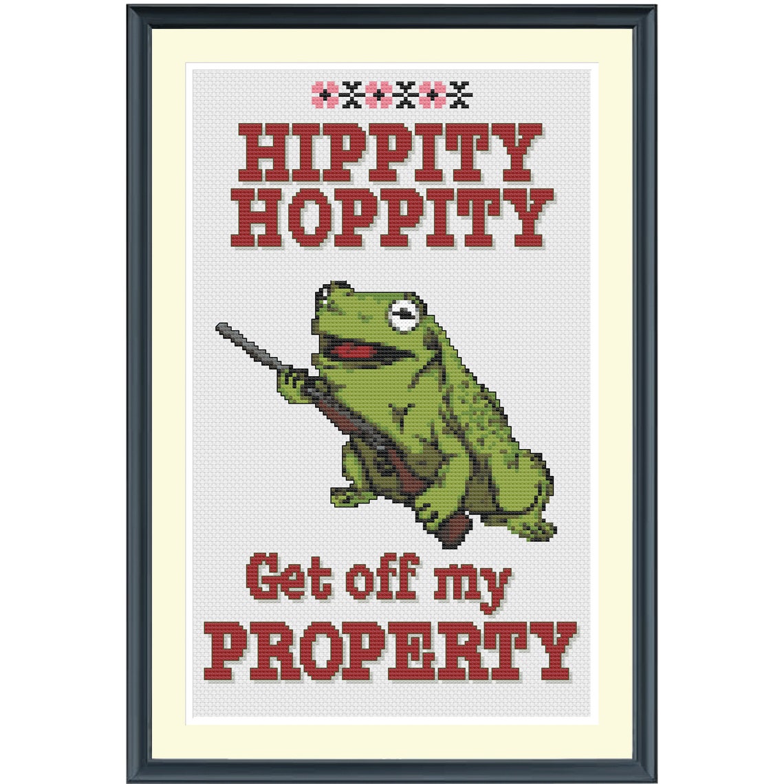 Hippity Hoppity, Get off My Property- Cross Stitch Pattern - Cross ...