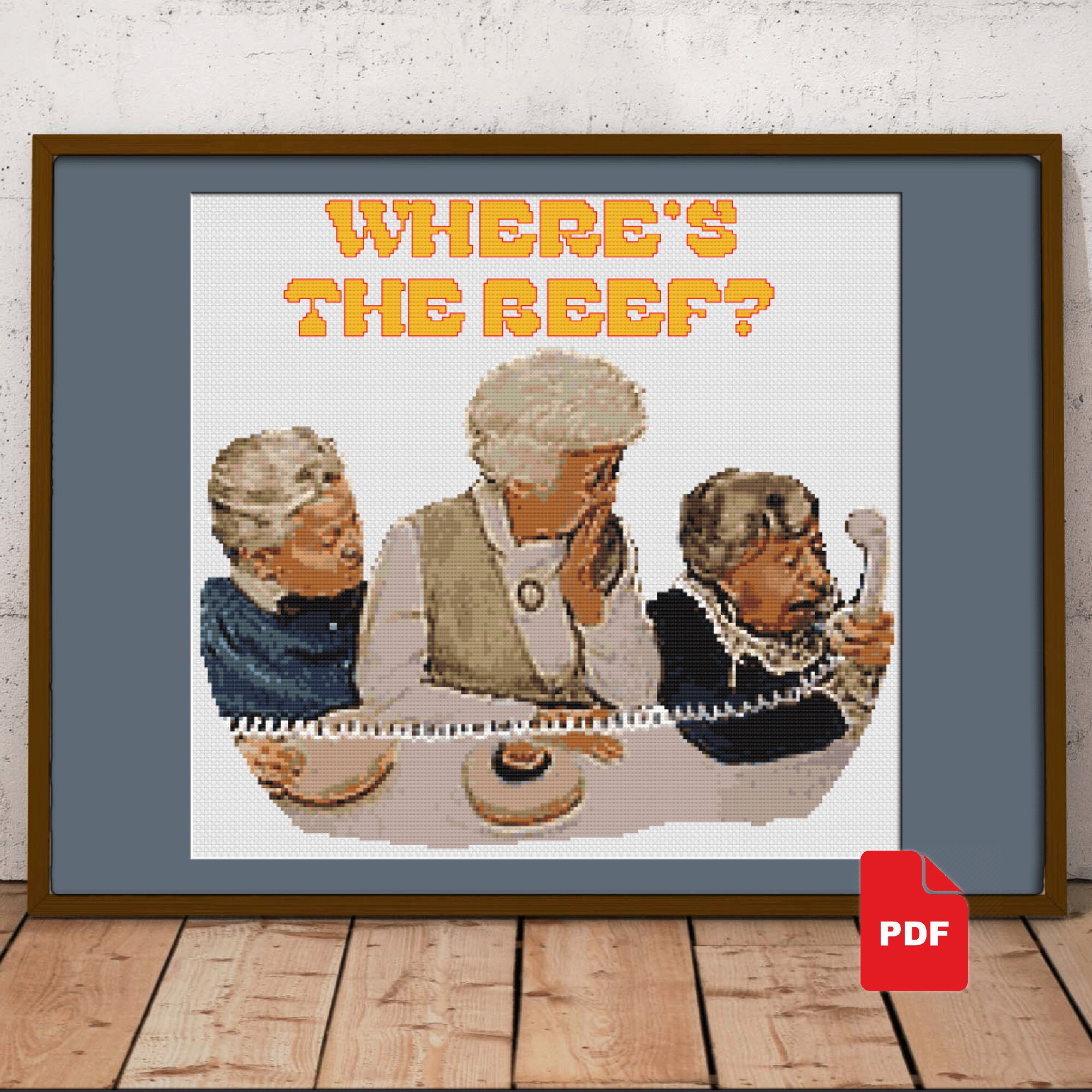 Where's the Beef- Cross Stitch Pattern - Cross Stitch PDF Download ...