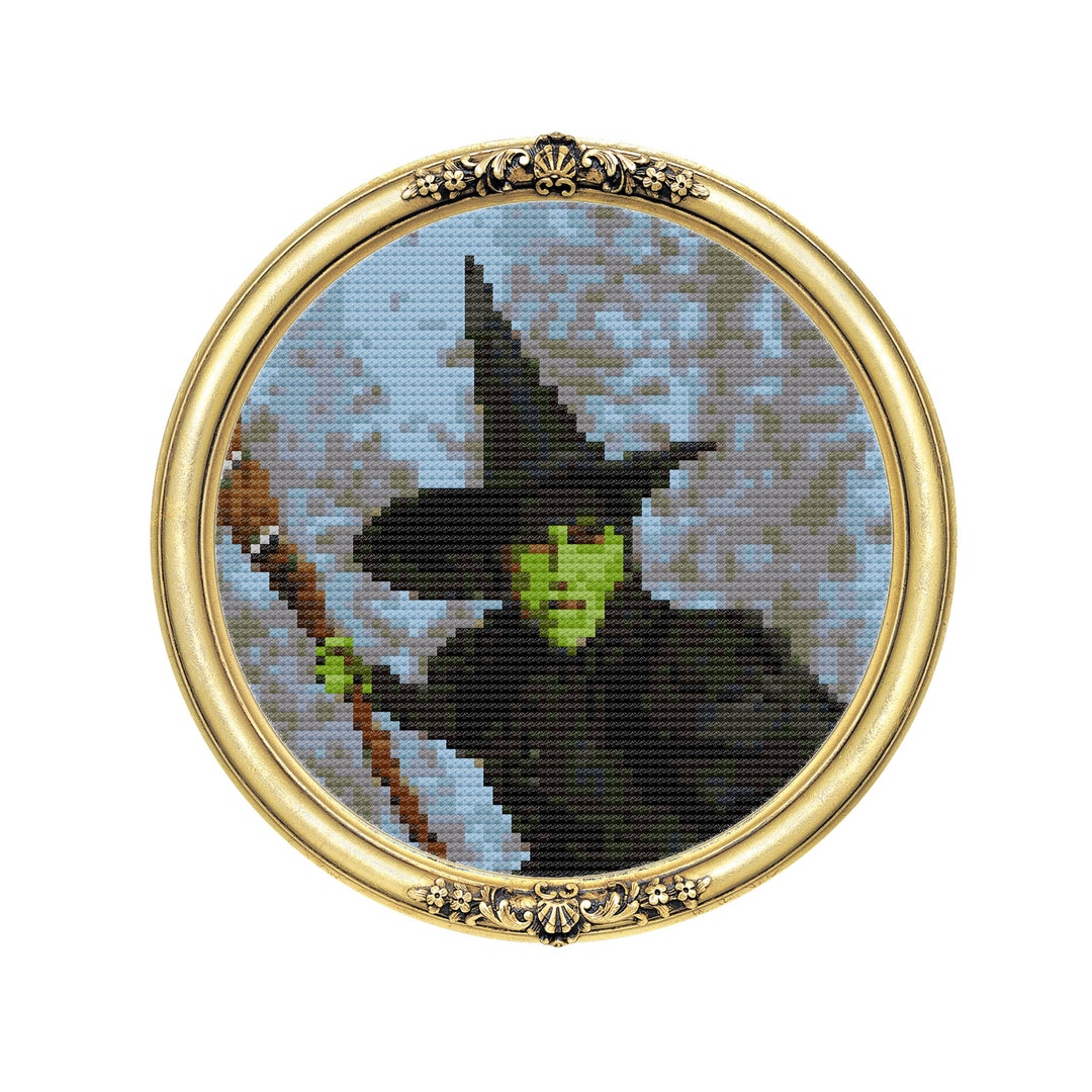 Wizard of Oz Cross Stitch Pattern | Wicked Witch #7 of 8 | Easy 75 X 75 ...