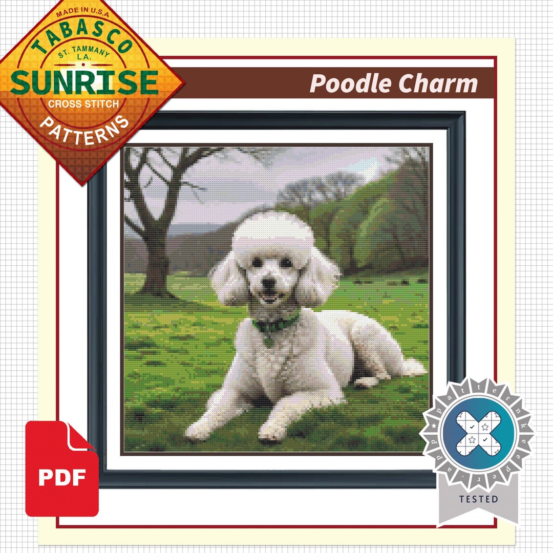 Poodle Charm - Cross Stitch Pattern - Cross Stitch PDF and Pattern ...