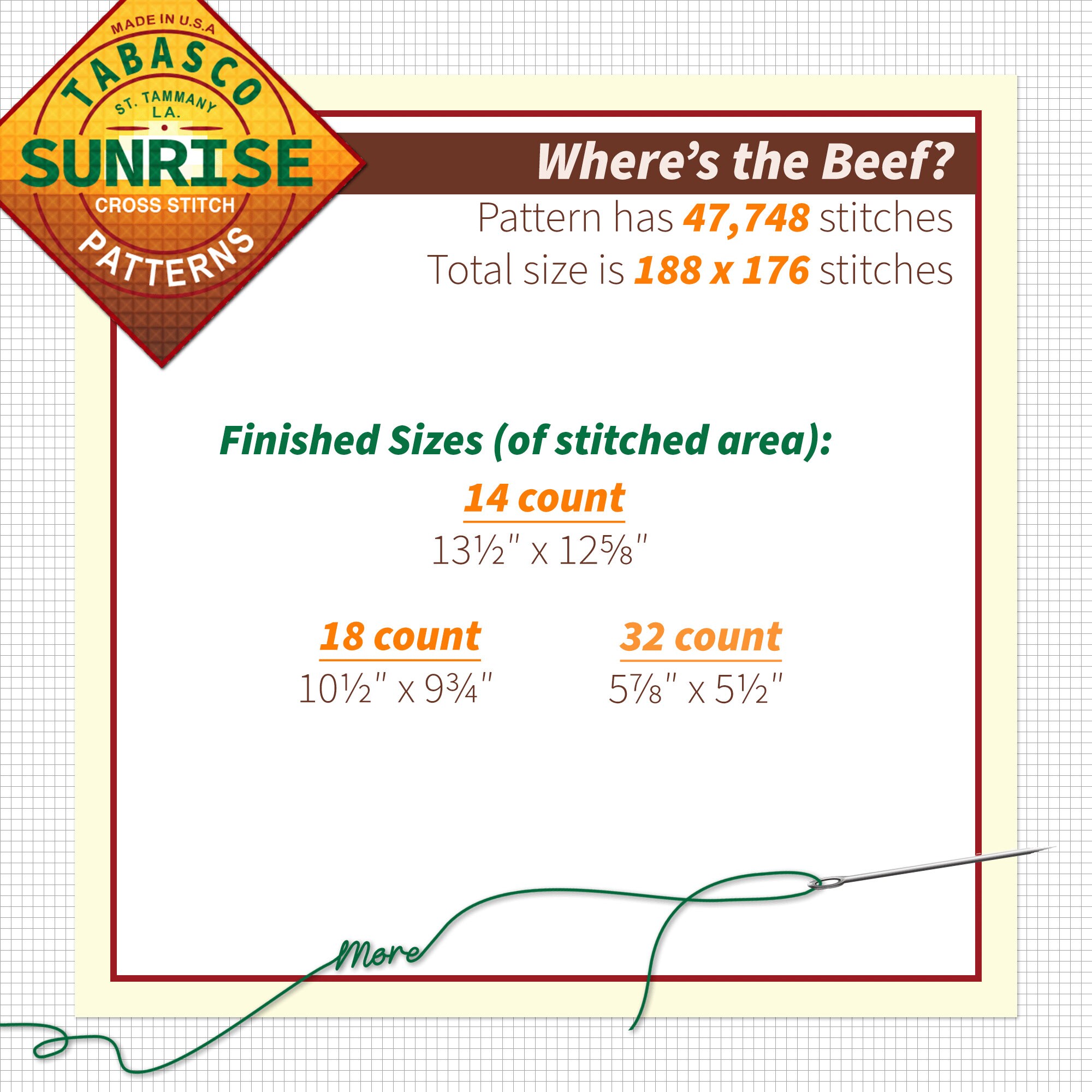 Where's the Beef Cross Stitch Pattern Cross Stitch PDF Download Modern ...