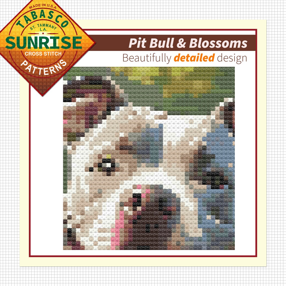 Pit Bull Cross Stitch Pattern Cross Stitch PDF and Pattern Keeper ...