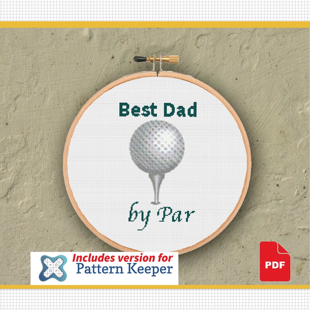 Best Dad by Par - Cross Stitch Pattern - Cross Stitch PDF Download ...