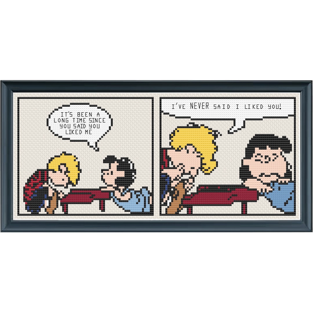 Peanuts Cross Stitch Pattern | Lucy & Schroeder Piano Classic | Fun and ...