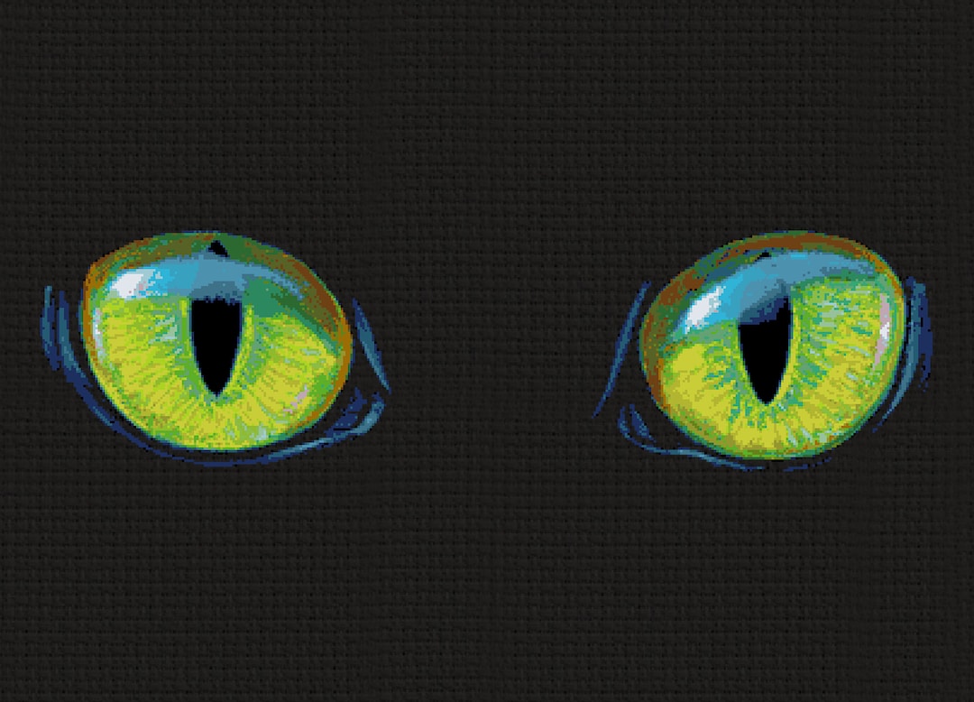 Cat's Eyes Cross Stitch Pattern - Two Patterns That Can Be Stitched ...