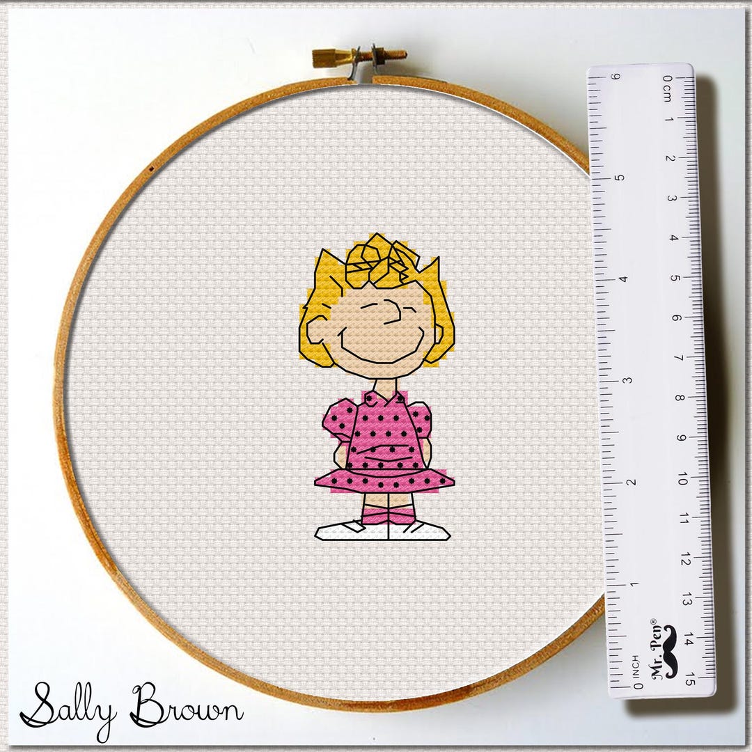 Sally Brown Miniature Cross Stitch Pattern | Small and Easy Comic ...