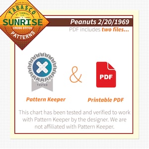 Peanuts Cross Stitch Pattern | Lucy & Schroeder Piano Classic | Fun and ...