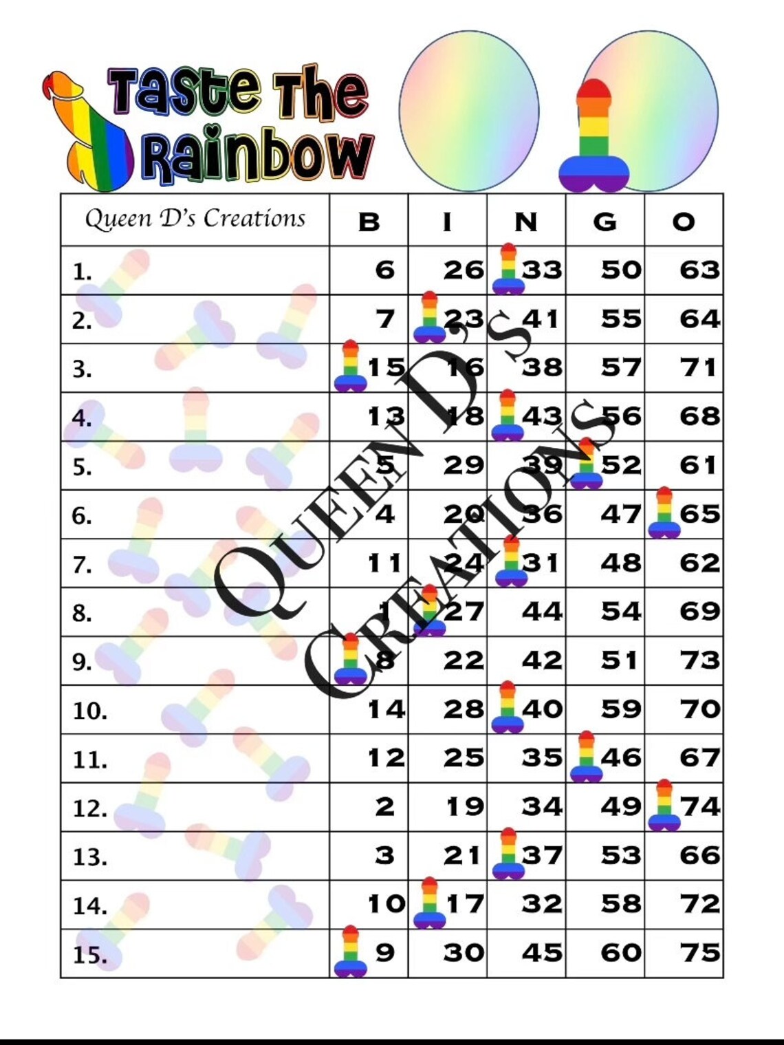 Taste the Rainbow Bingo Bundle - Etsy