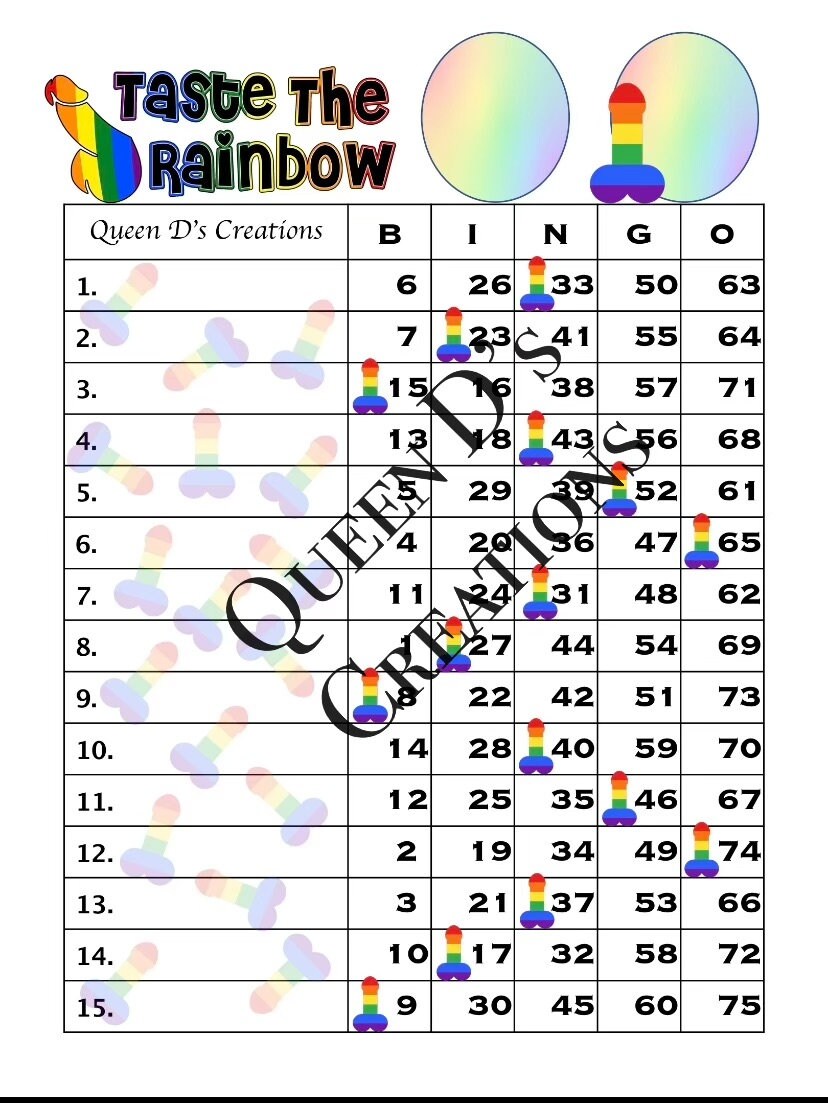 Taste the Rainbow Bingo Bundle - Etsy