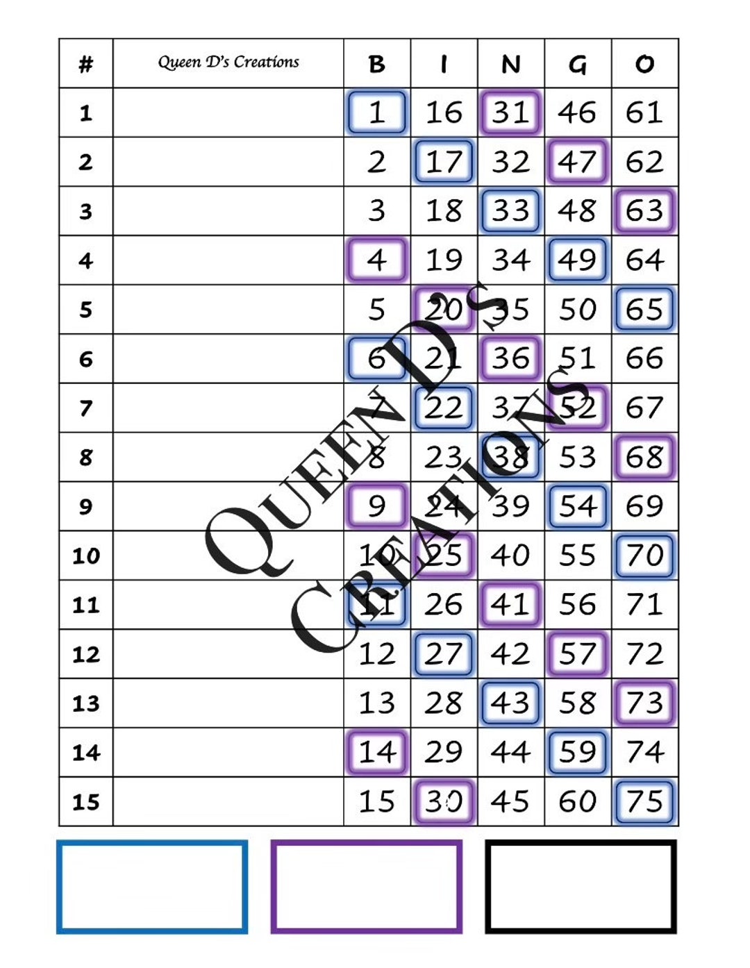 Two Colour Bingo Bundle - Etsy