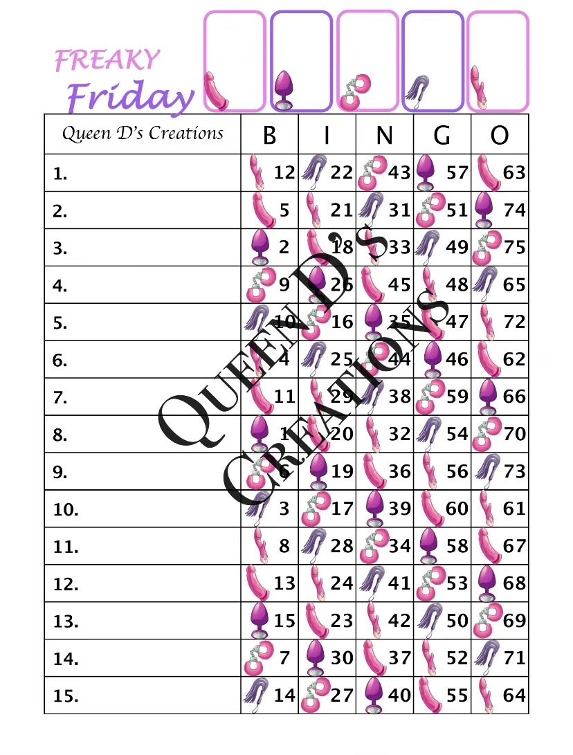 Freaky Friday Rainbow Adult Bingo Bundle - Etsy