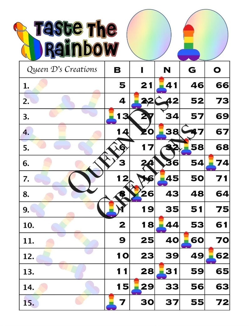 Taste the Rainbow Bingo Bundle - Etsy