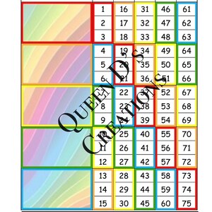 Chase the Rainbow Bingo Blocks - Etsy