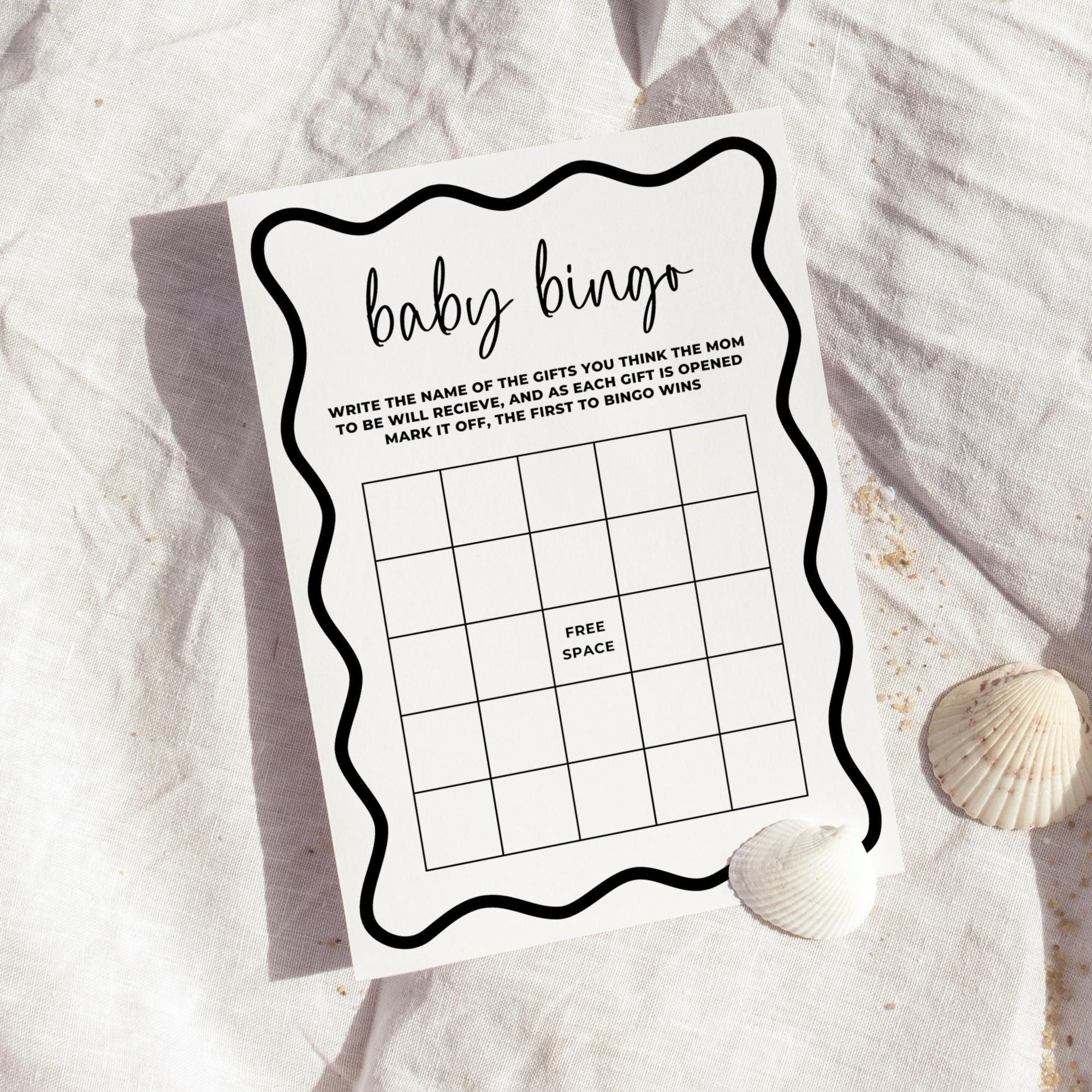 Wavy Printable Games Most Fun Baby Shower Bundle Editable Retro ...