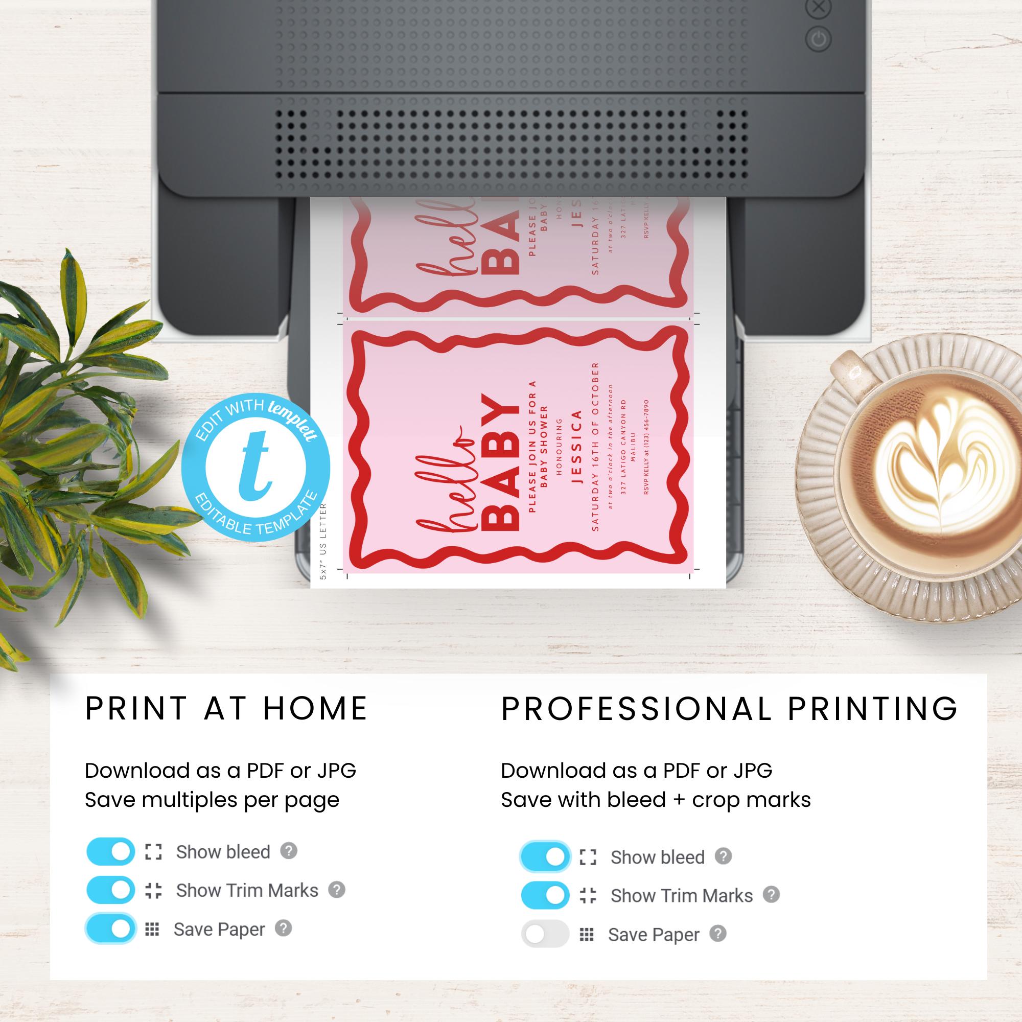 Wavy Retro Border Message From the Bump Baby Sign, Template Editable ...