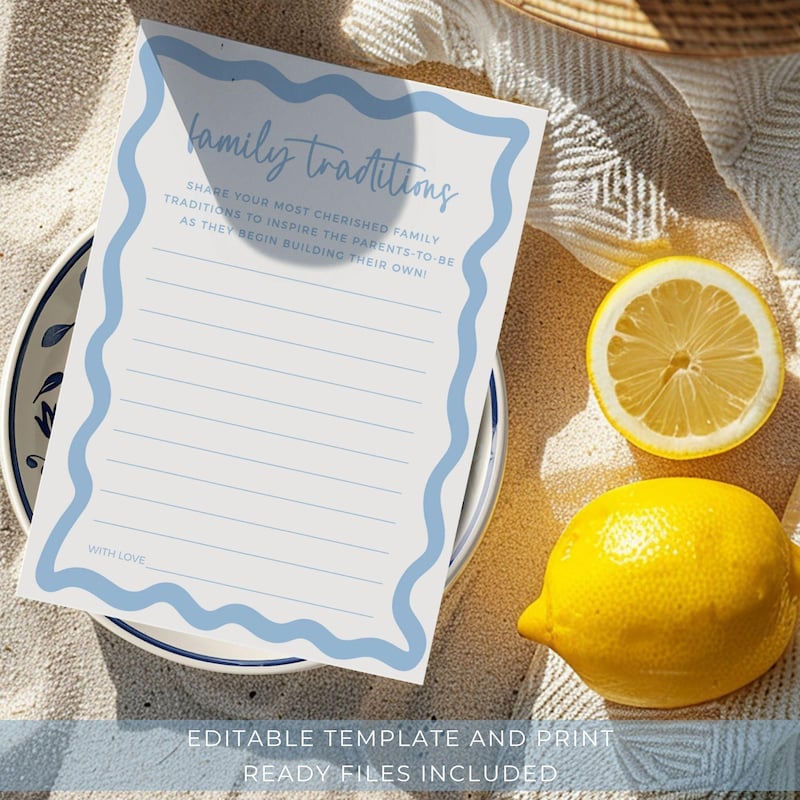 Family Keepsake Printable - Etsy