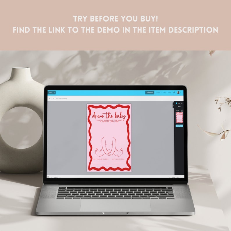 Wavy Retro Border Message From the Bump Baby Sign, Template Editable ...
