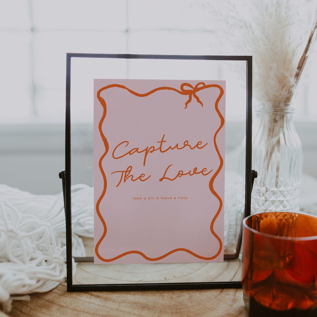 Photo Guest Book Sign Bridal Shower Bachelorette, Capture the Love Hens ...